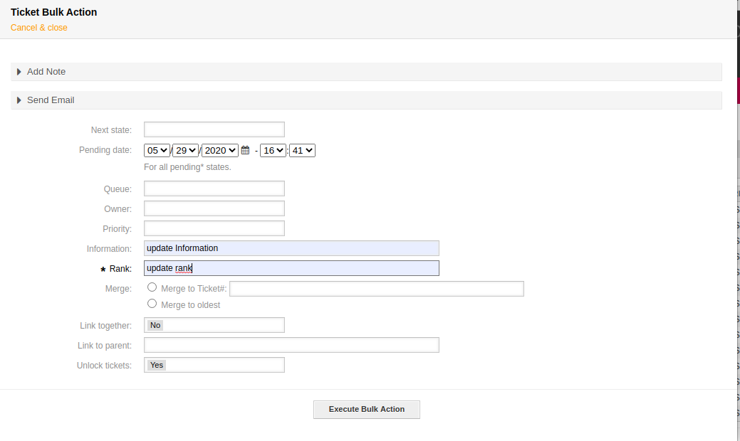 InBox AgentTicketBulk | Features (AddOns)
